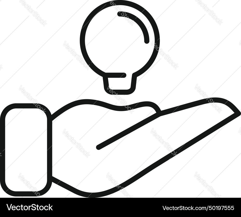 Care new idea icon outline business data Vector Image