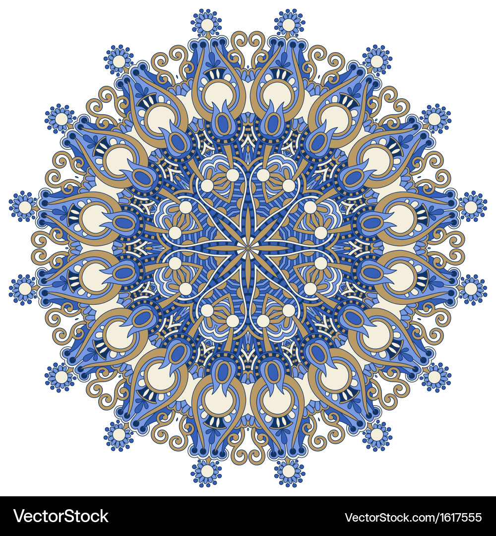 Circle ornament ornamental round lace Royalty Free Vector