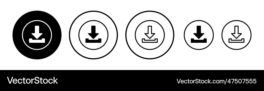Download icon downloading icon Royalty Free Vector Image