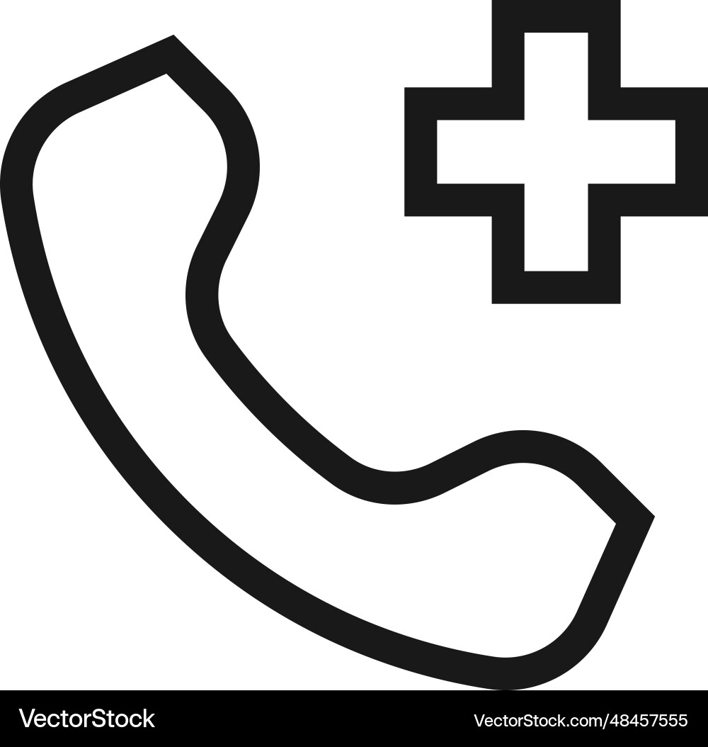 Medical help call center service line icon Vector Image