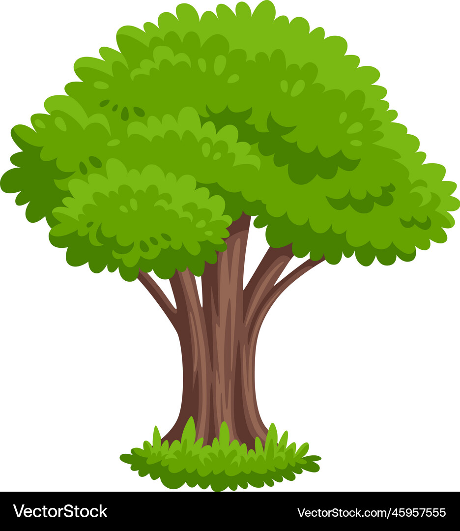 Park tree icon cartoon forest game plant Vector Image
