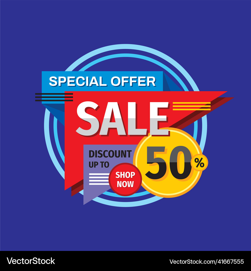 Sale - concept vertical banner design discount Vector Image