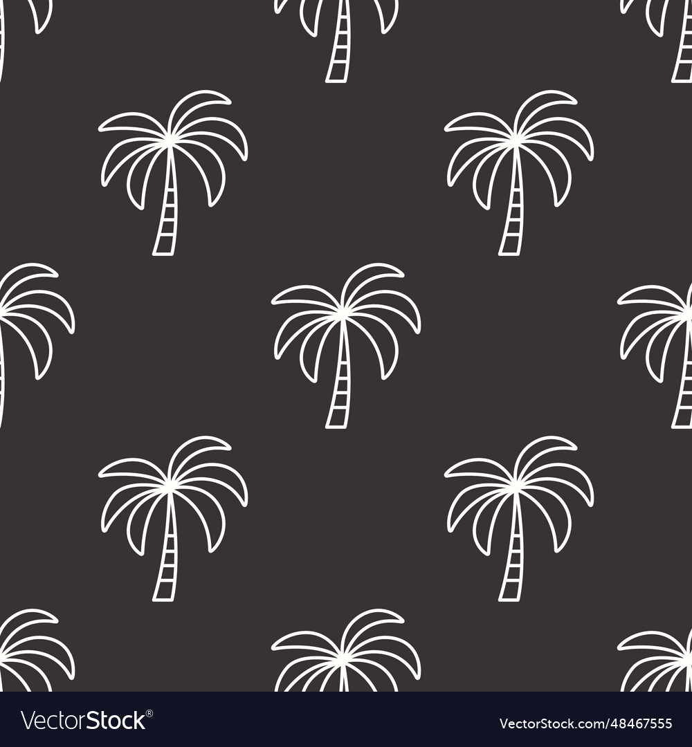 Seamless pattern with palm trees tree Royalty Free Vector