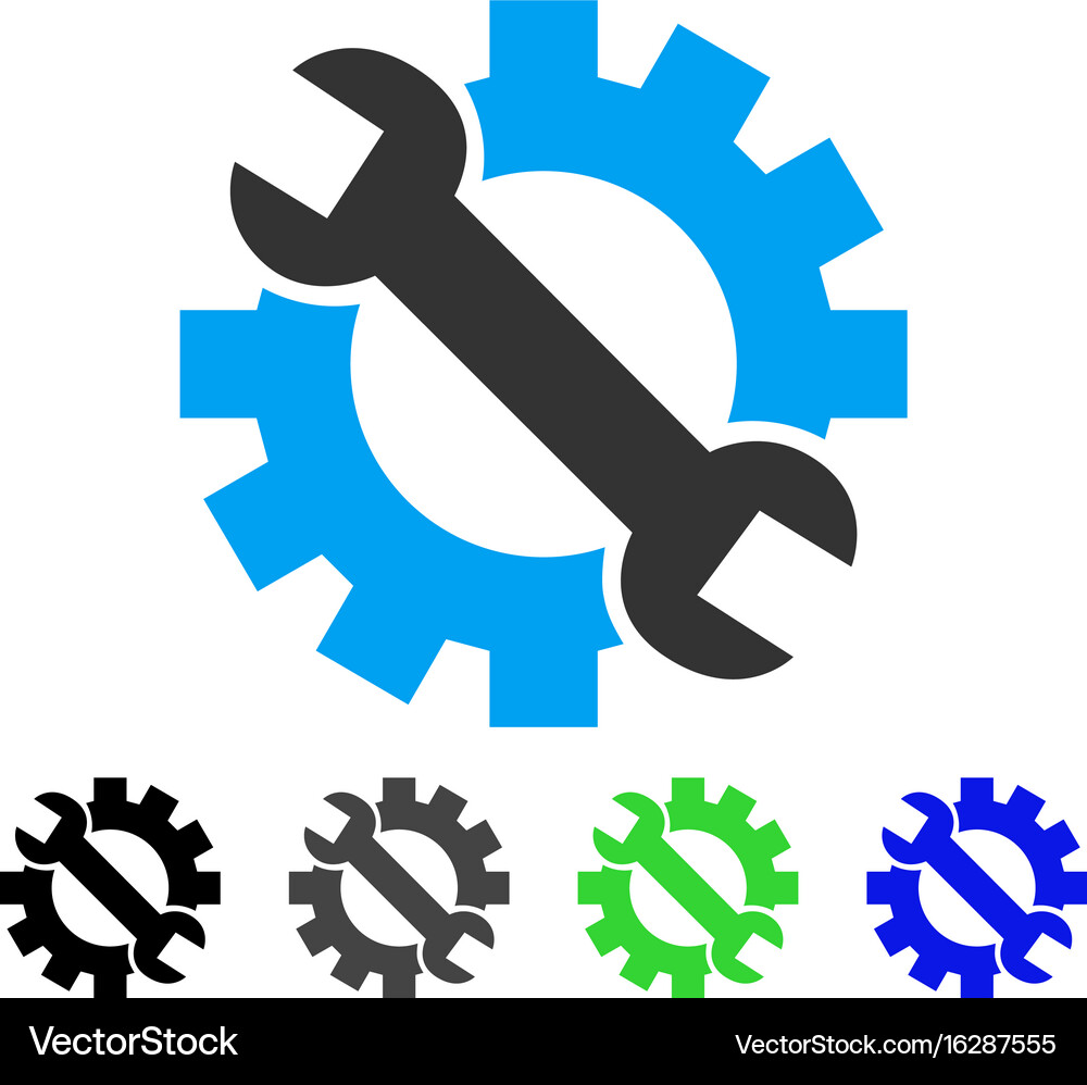 Service tools flat icon Royalty Free Vector Image
