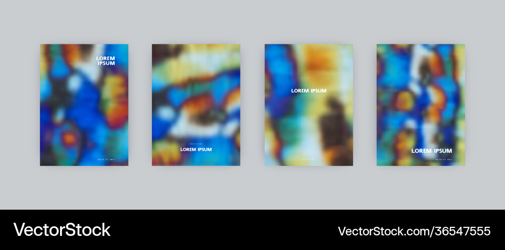 Set cover templates in retro colors Royalty Free Vector