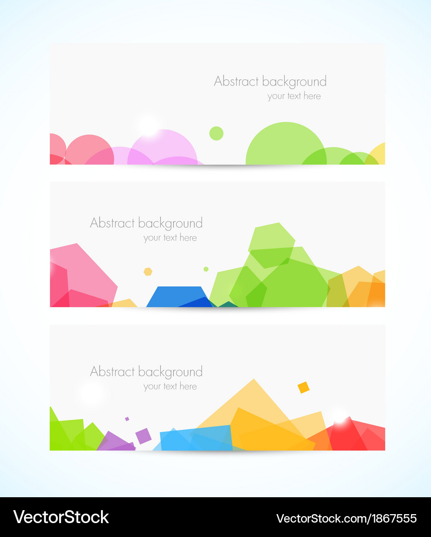Set of geometric banners Royalty Free Vector Image