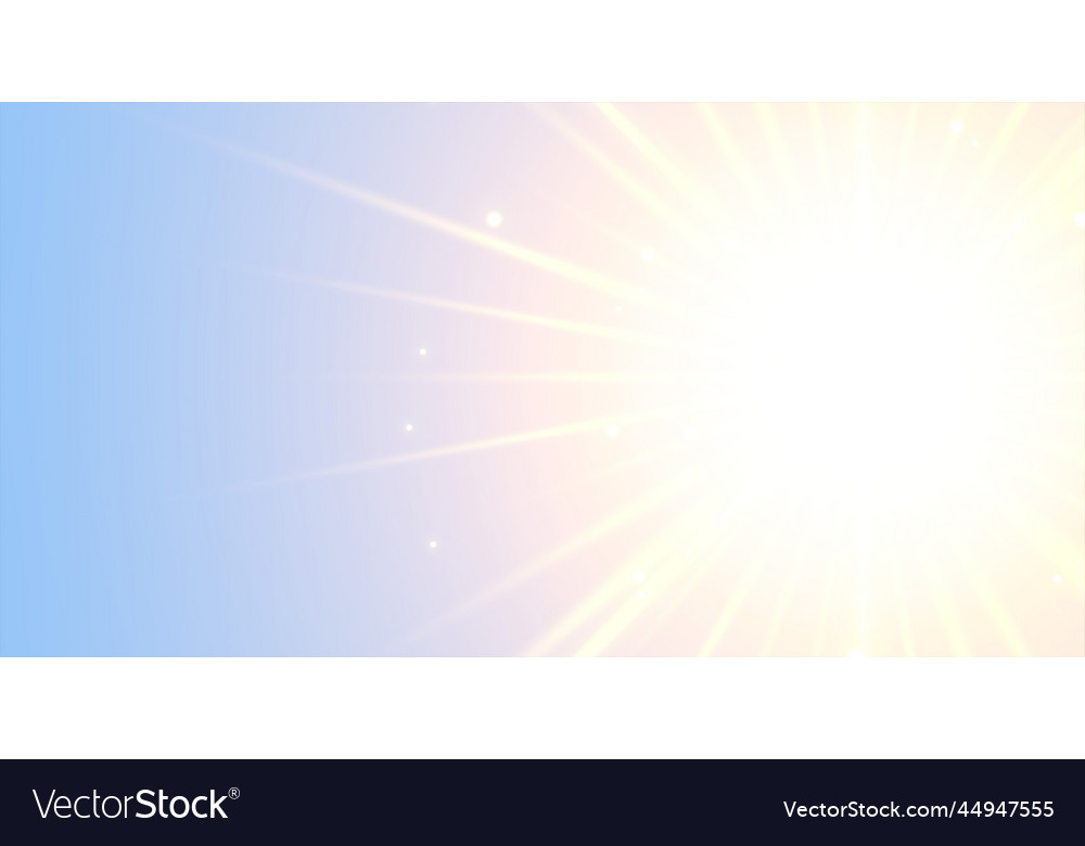 Sunlight glowing light rays effect background Vector Image