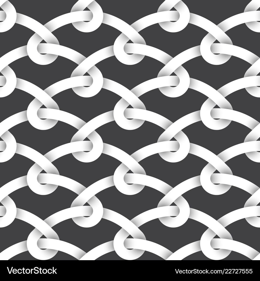 Volumetric seamless pattern of twisted bands Vector Image