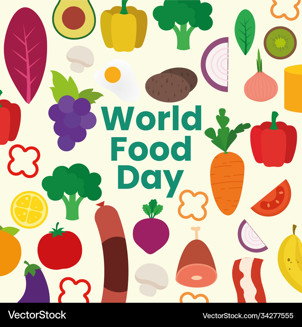 World food day poster Royalty Free Vector Image