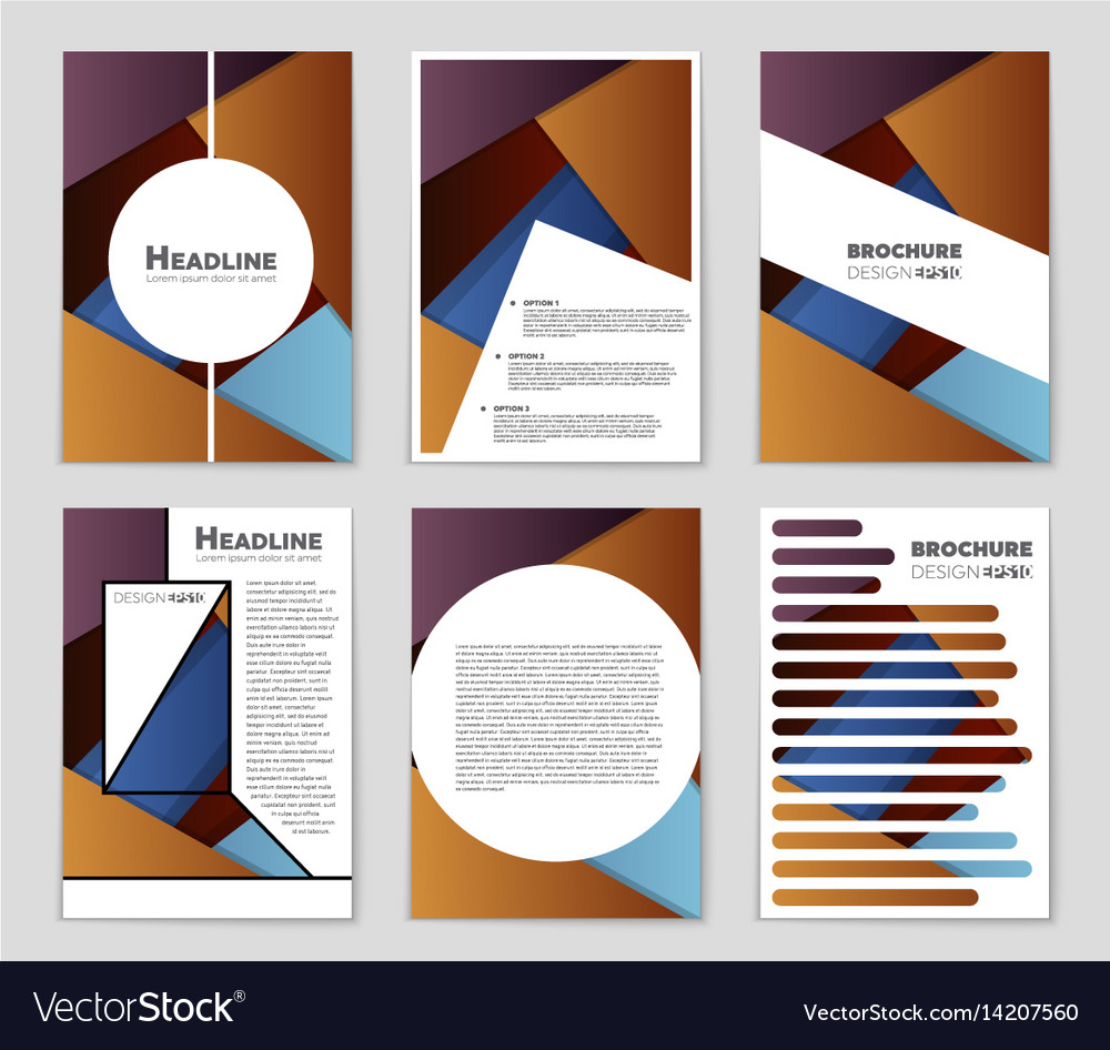 Abstract layout background set for art Royalty Free Vector