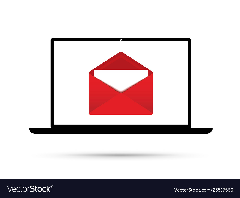 Computer has email Royalty Free Vector Image - VectorStock