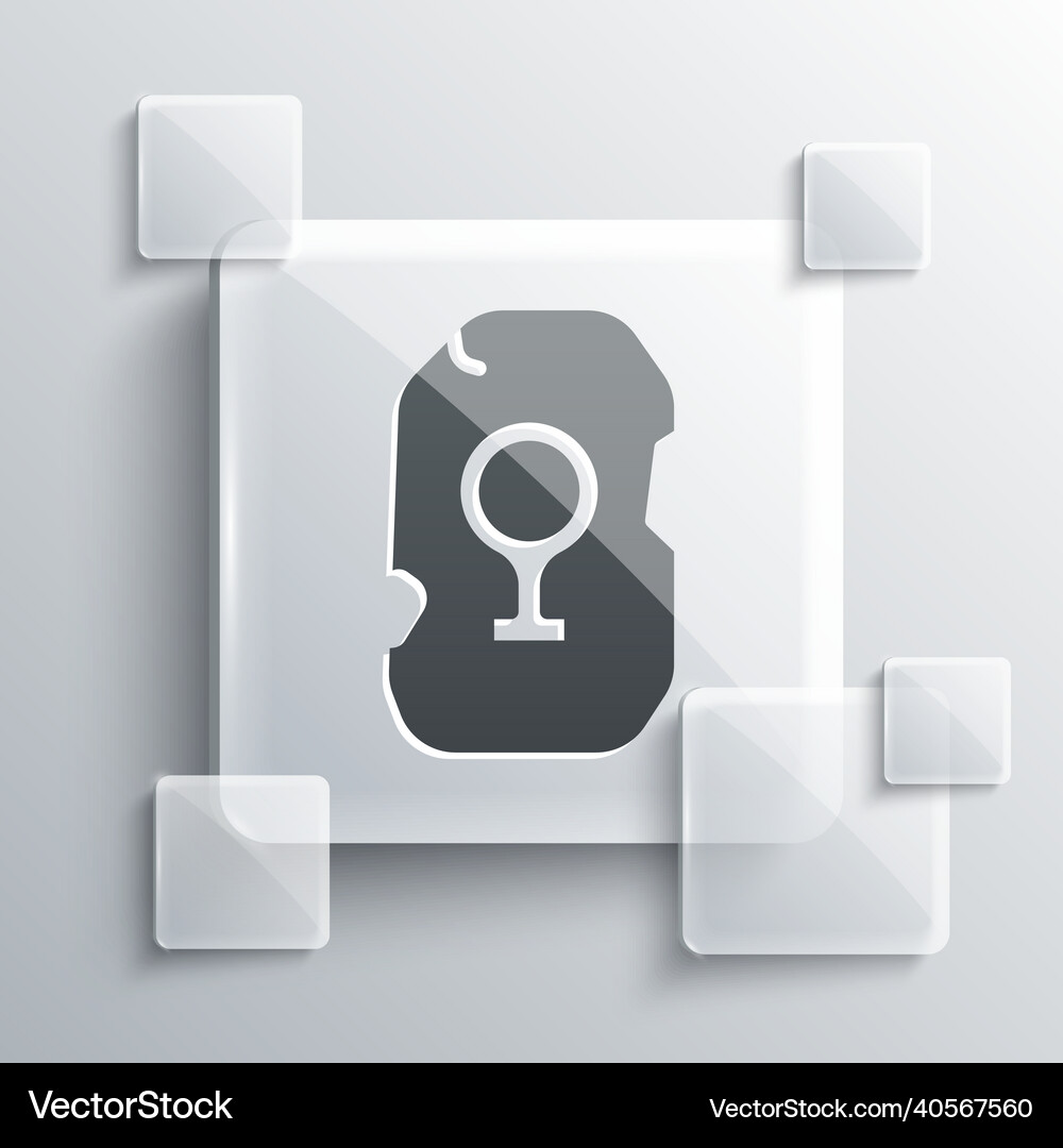 Grey magic rune icon isolated on background Vector Image