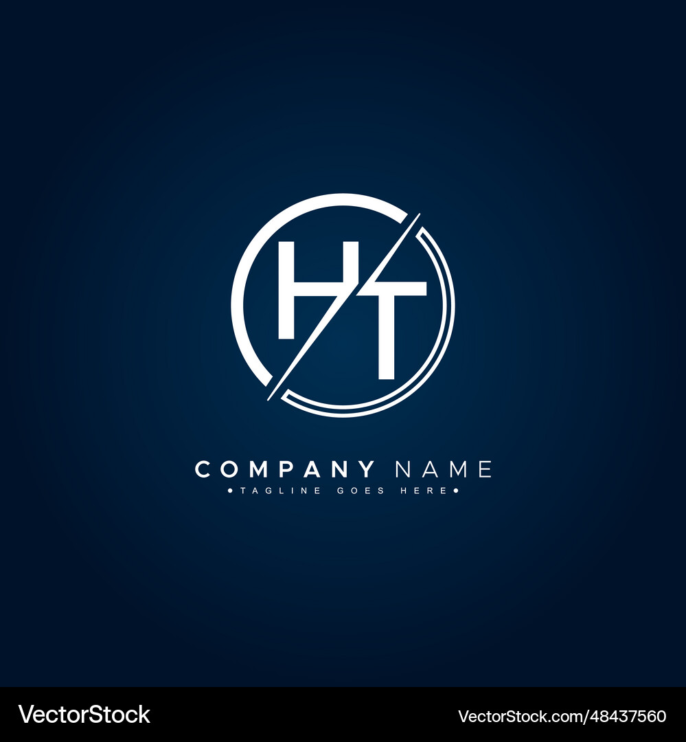 Initial ht logo - elegant monogram template Vector Image