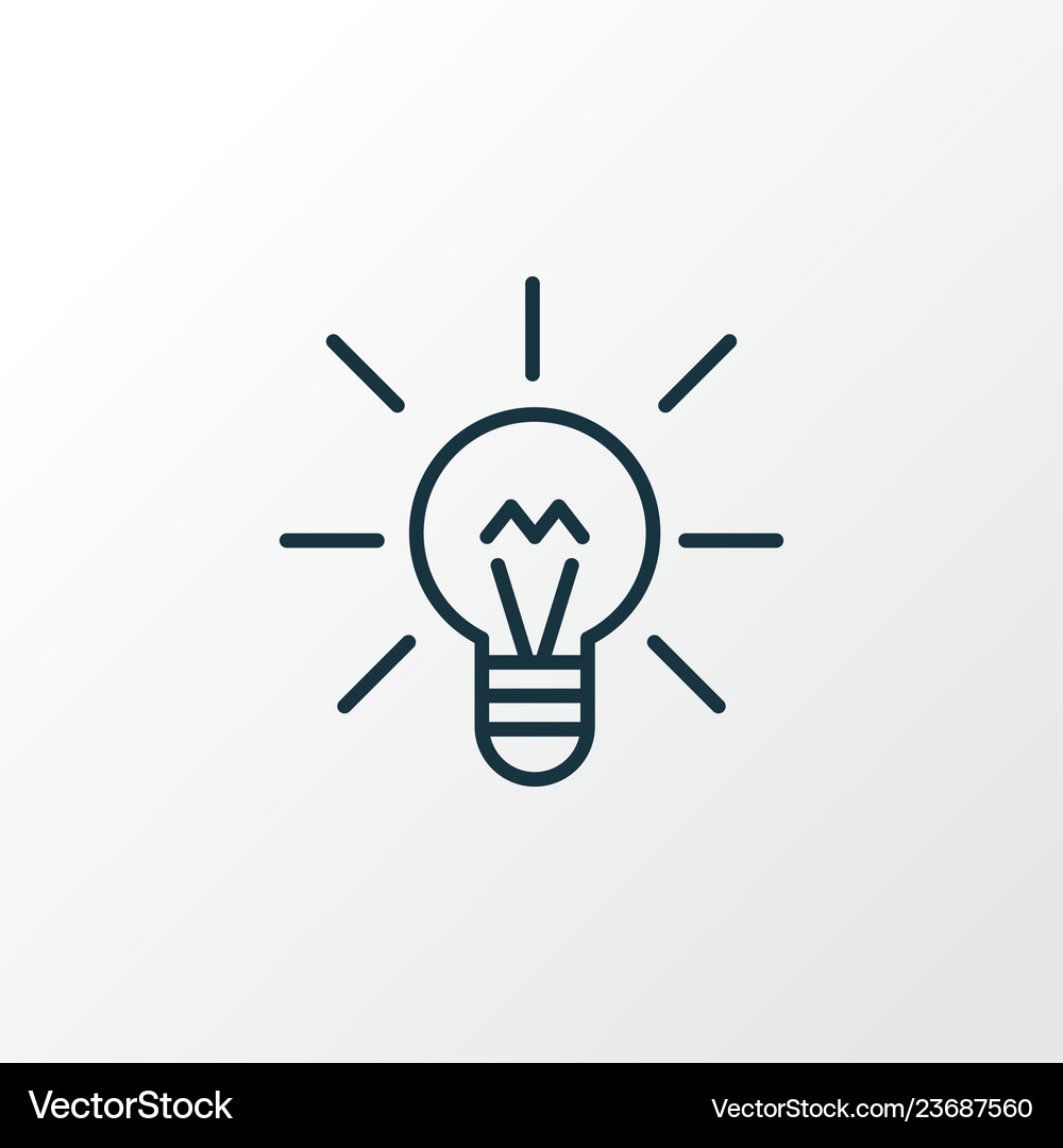 Lightbulb icon line symbol premium quality Vector Image