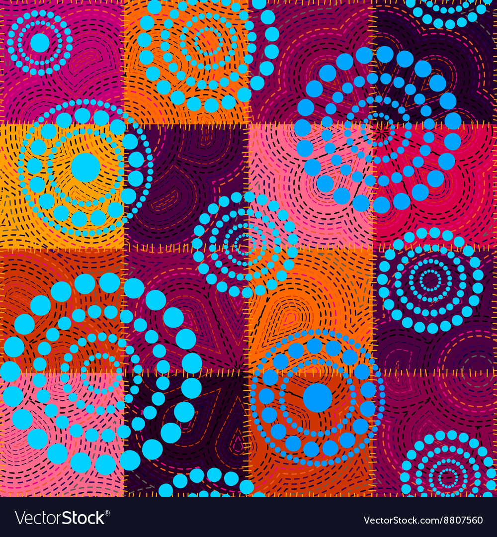 Seamless ethnic patchwork pattern Royalty Free Vector Image