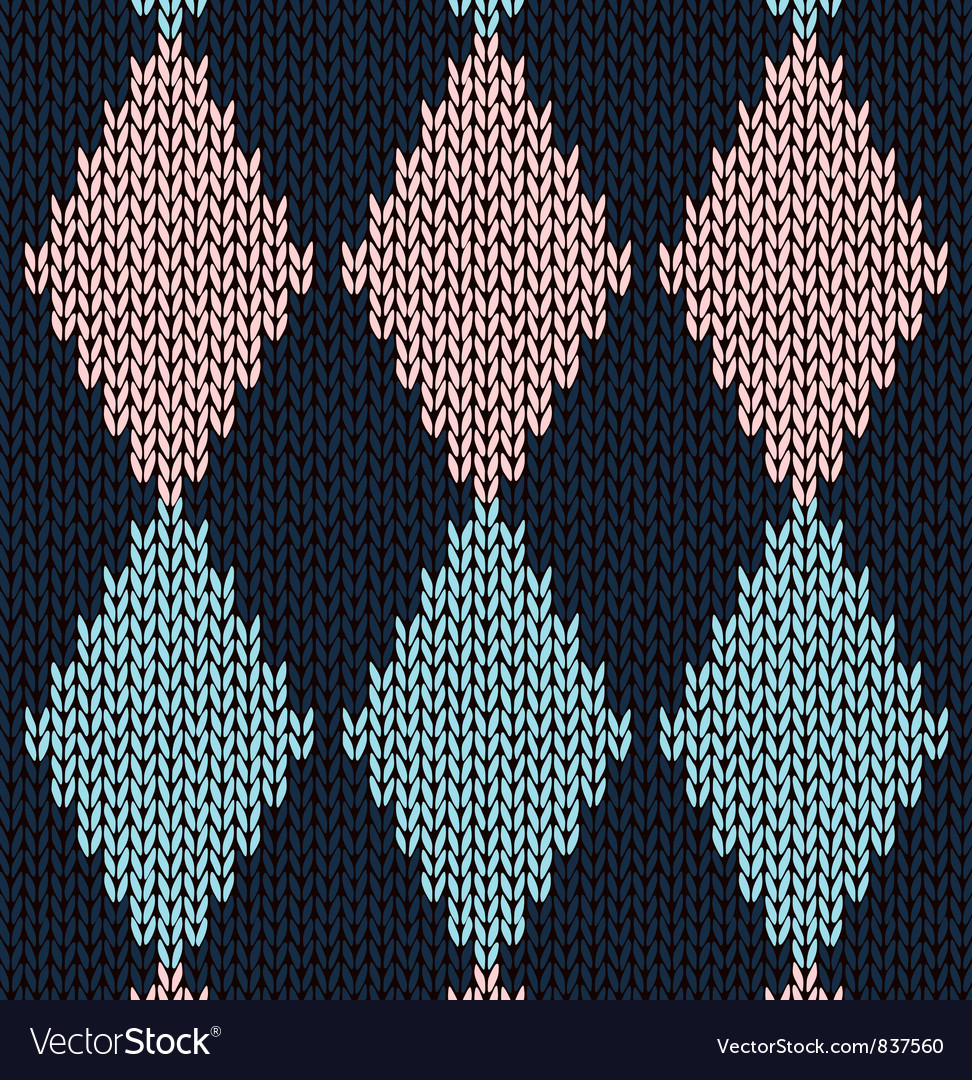 Style seamless knitted pattern Royalty Free Vector Image