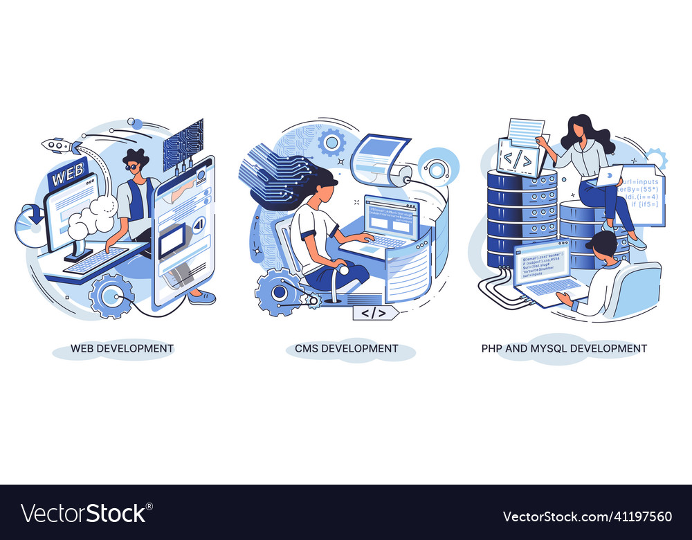 Website development web design programming Vector Image Website development web design programming Vector Image