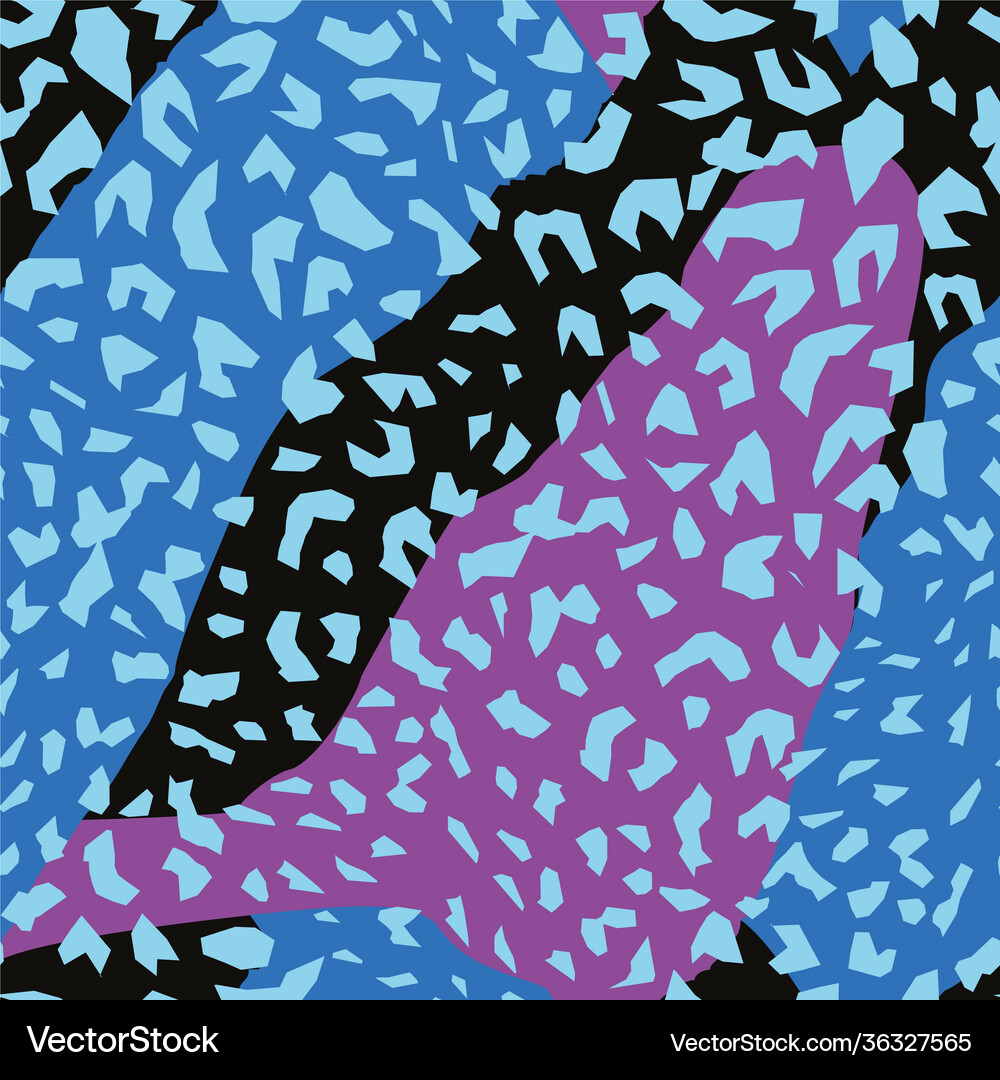 Continuous design fantasy animal print Royalty Free Vector