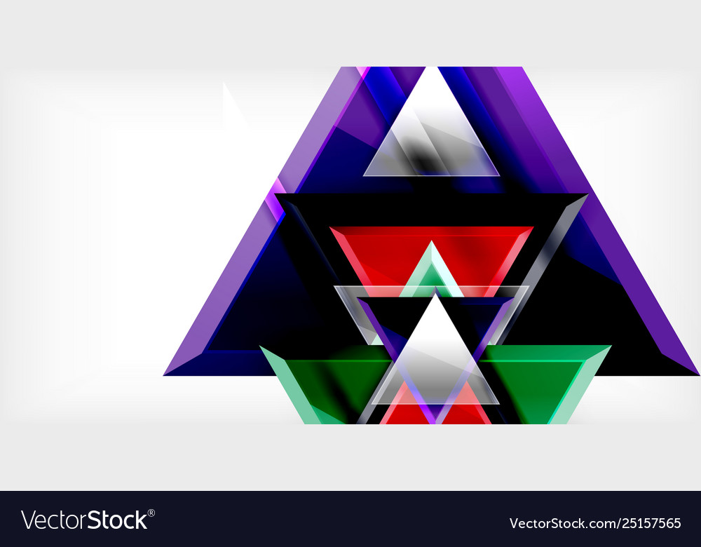 Dynamic triangle composition abstract background Vector Image
