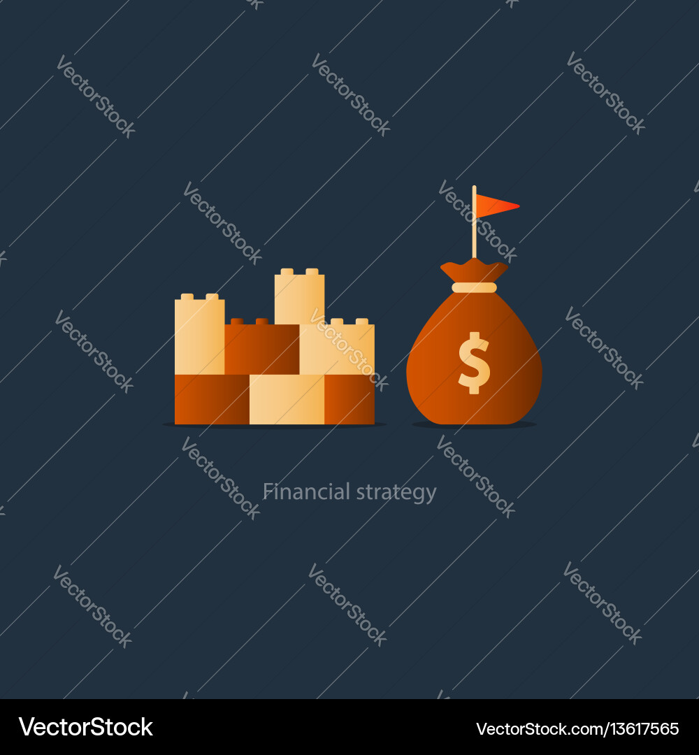 Financial stability concept budgeting and Vector Image