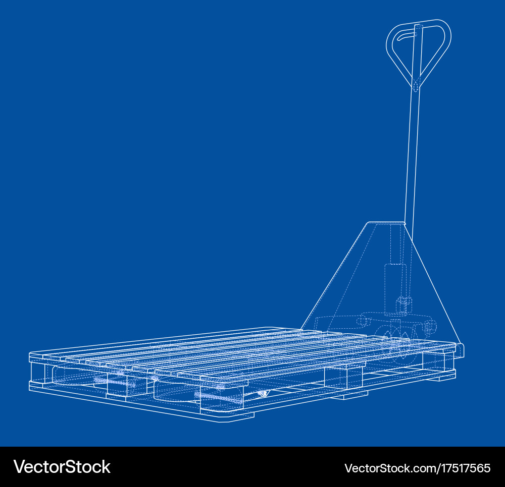 Hand pallet truck Royalty Free Vector Image - VectorStock
