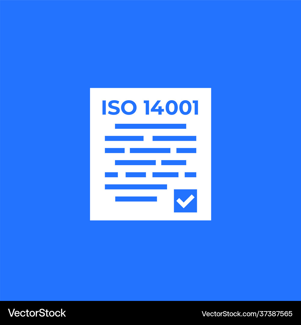 Iso 14001 standard environmental management icon Vector Image