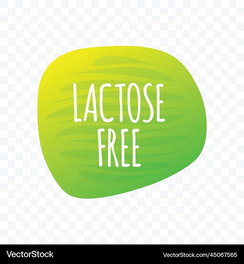 Lactose free icon isolated label sign Royalty Free Vector
