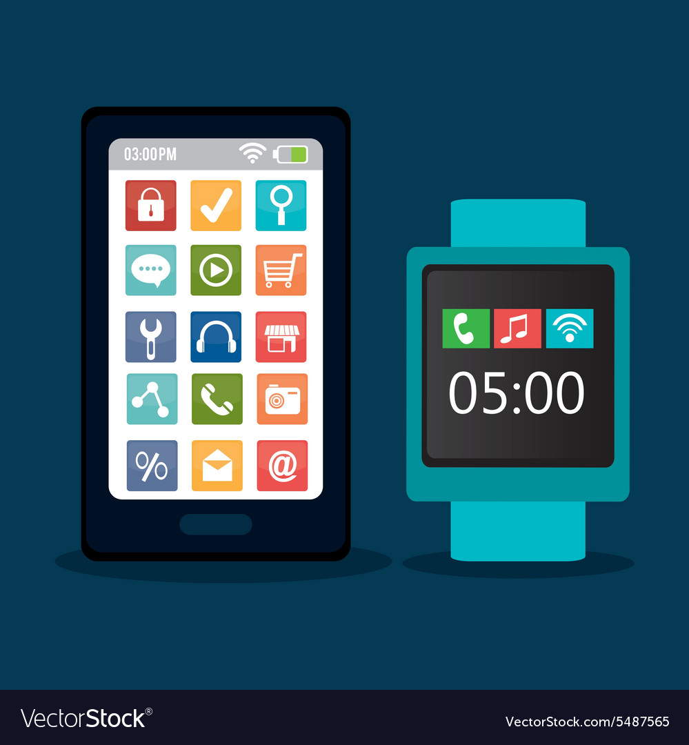 Mobile technology design Royalty Free Vector Image