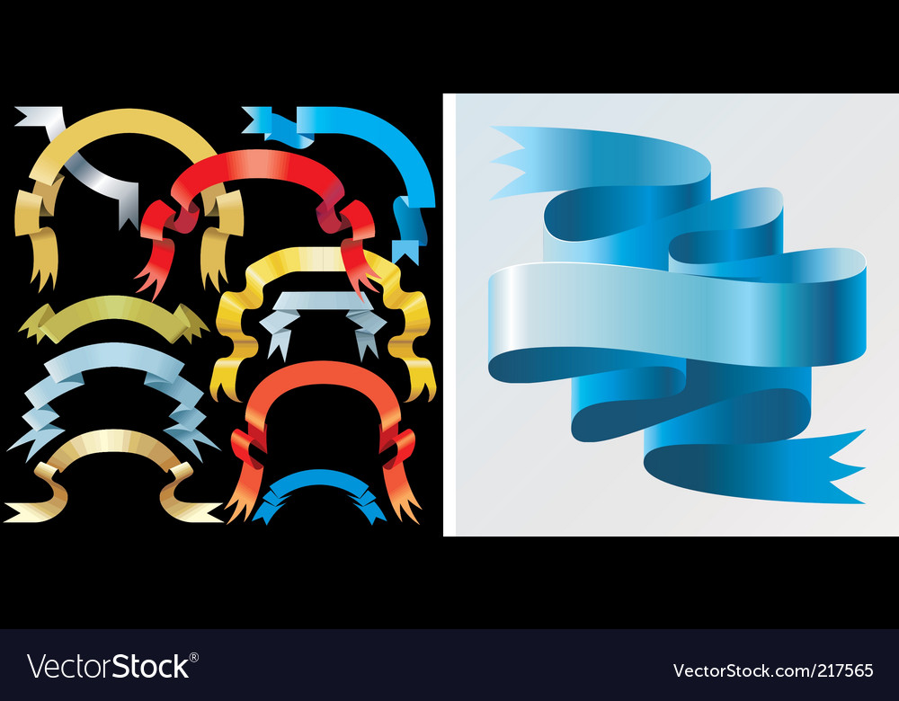 Ribbons Royalty Free Vector Image - VectorStock