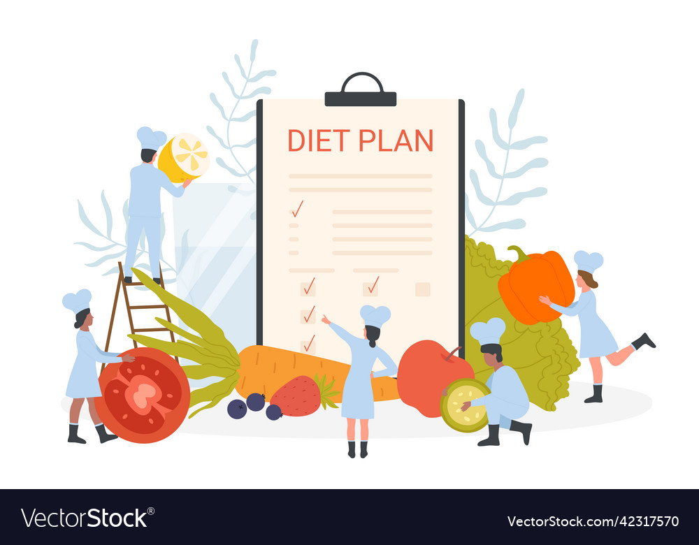 Diet plan program for detoxification chefs Vector Image