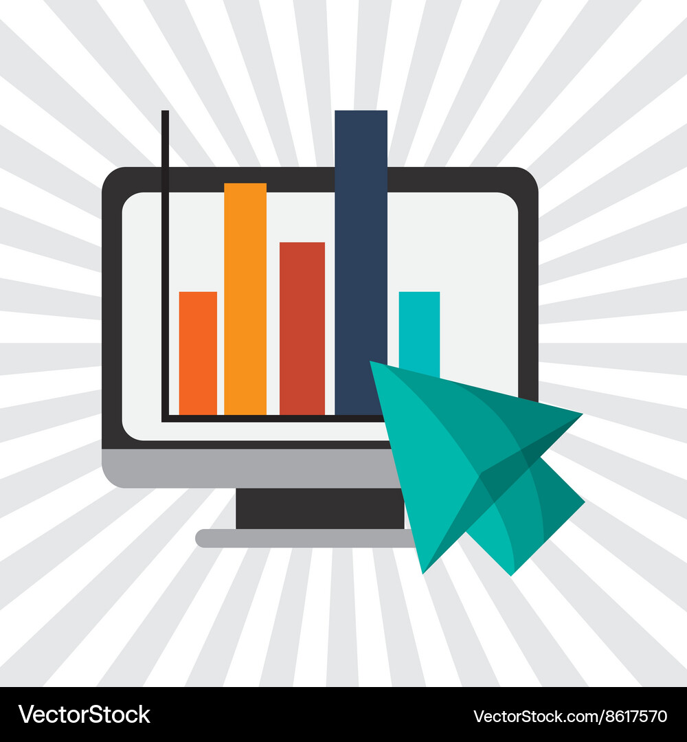 Digital marketing design computer icon Royalty Free Vector