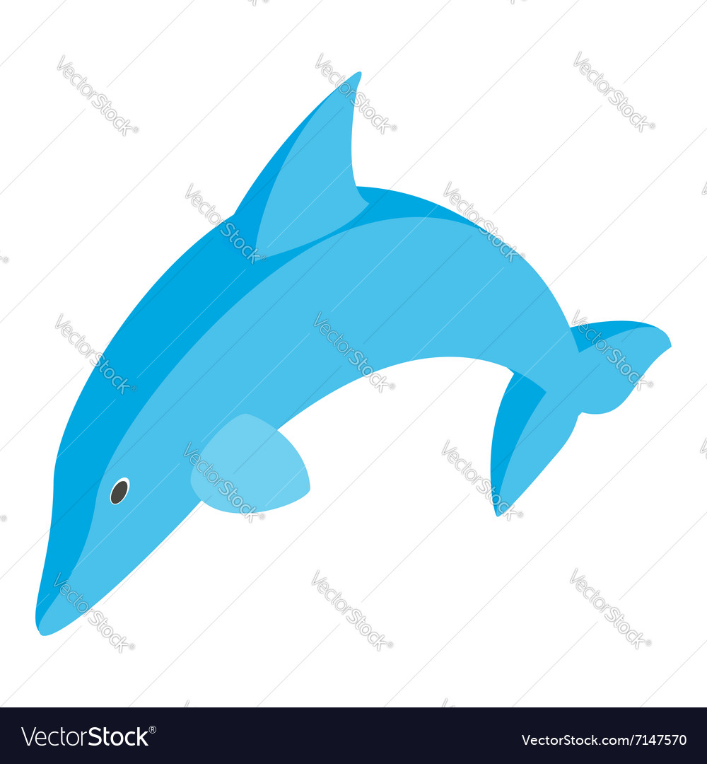 Dolphin isometric 3d icon Royalty Free Vector Image Dolphin isometric 3d icon Royalty Free Vector Image