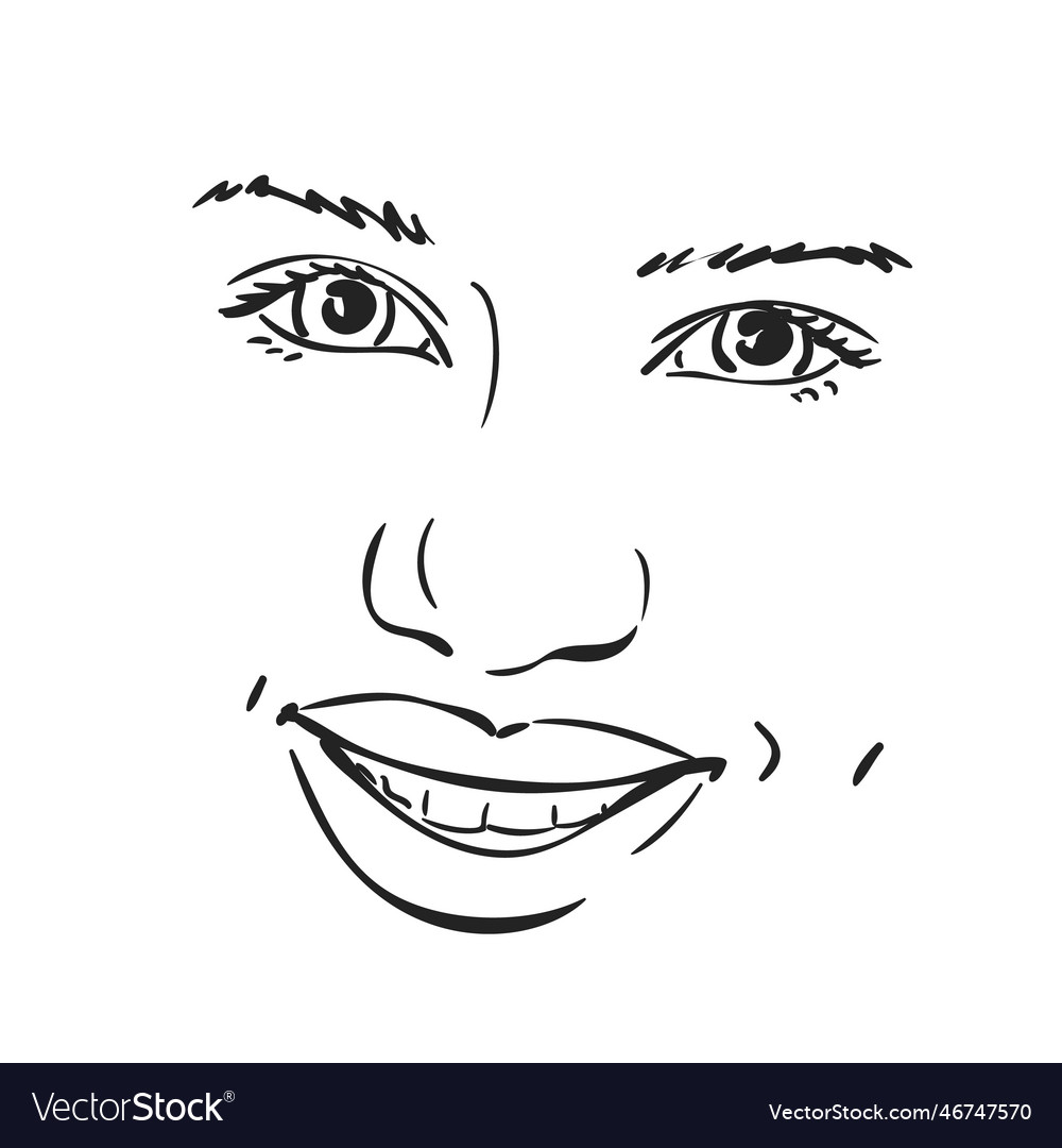 Face Royalty Free Vector Image - VectorStock