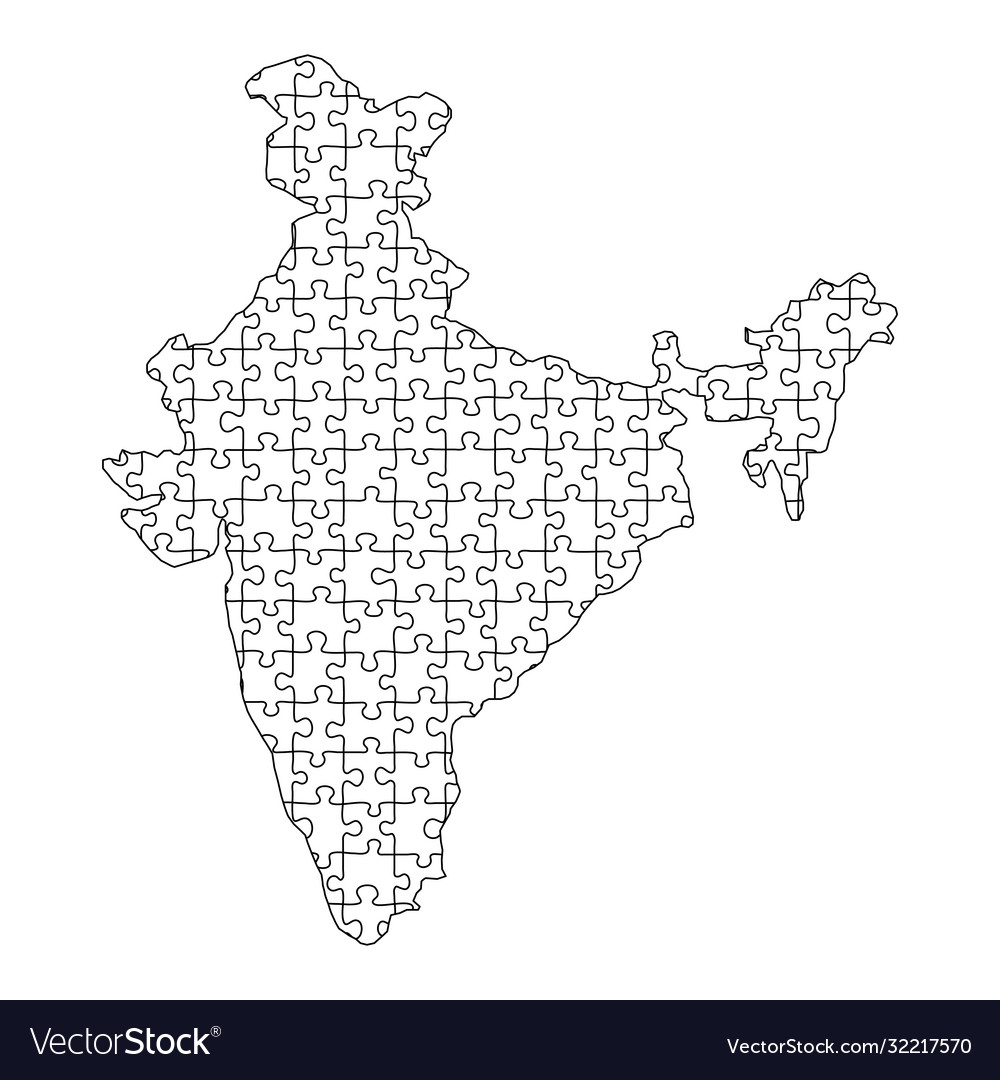 India map from black pattern composed Royalty Free Vector