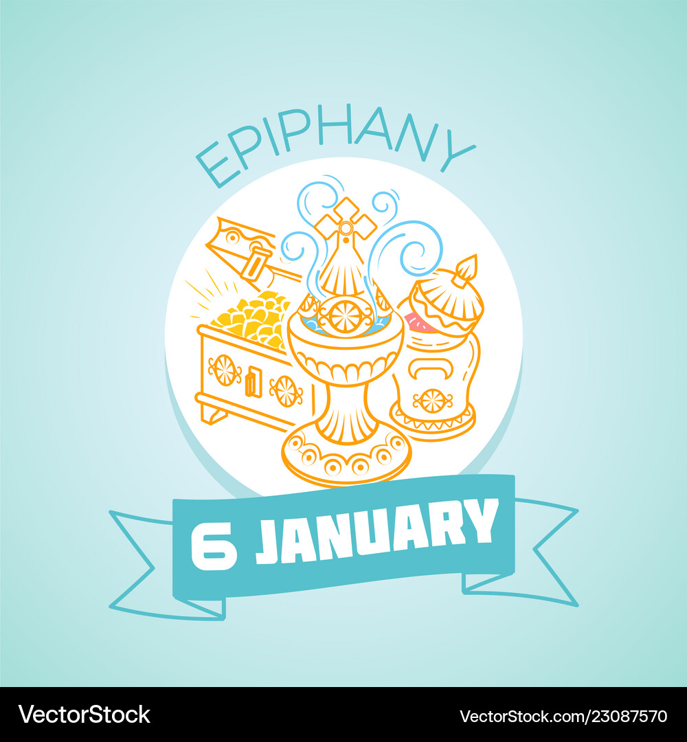 January epiphany Royalty Free Vector Image - VectorStock
