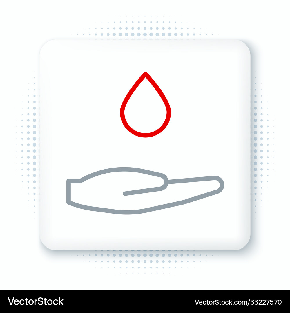 Line washing hands with soap icon isolated Vector Image