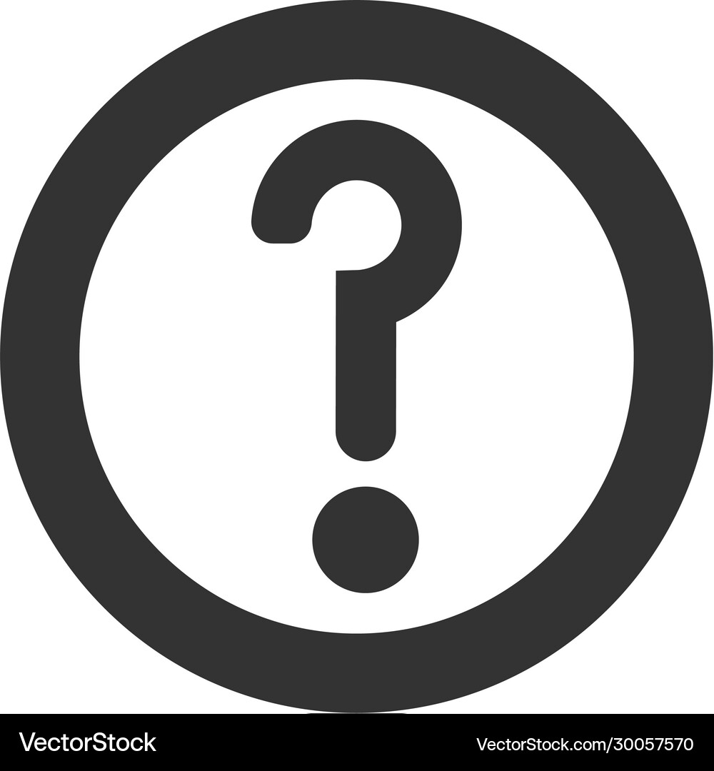 Question support icon Royalty Free Vector Image