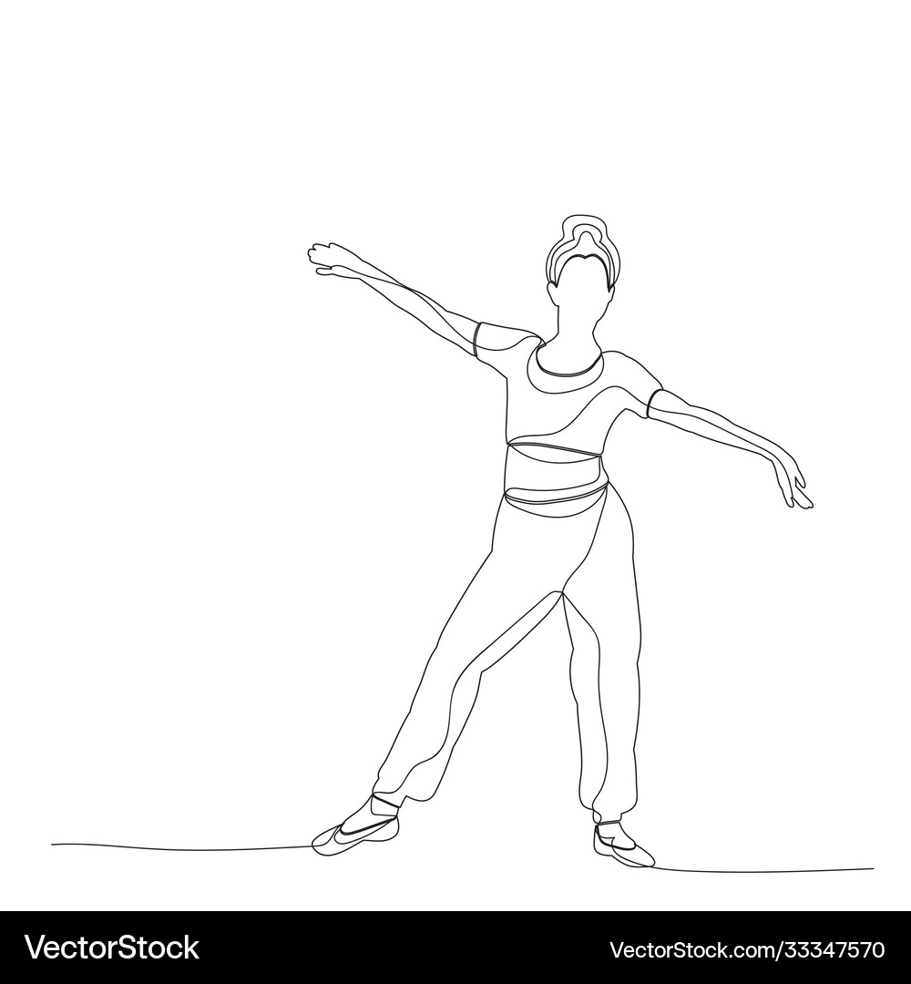 Sketch with lines a dancing girl Royalty Free Vector Image