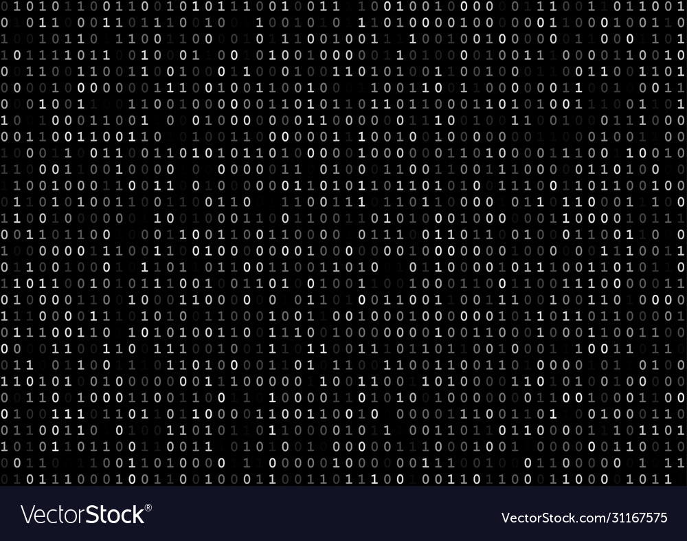 Dark binary code Royalty Free Vector Image - VectorStock