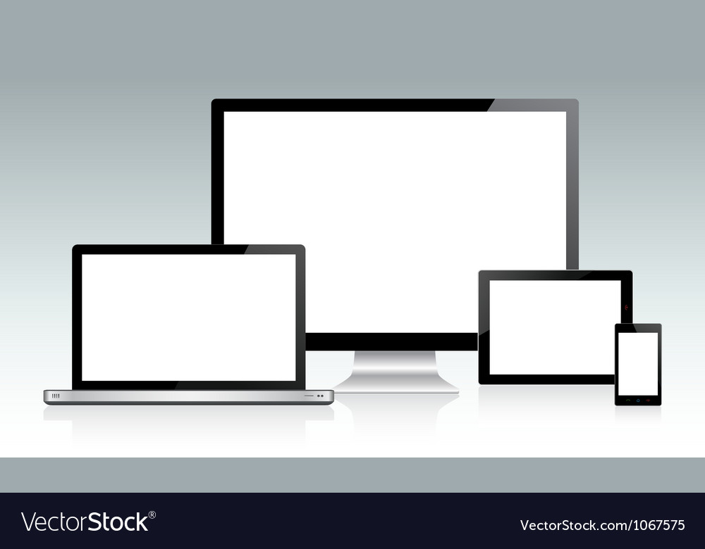 Device set Royalty Free Vector Image - VectorStock Device set Royalty Free Vector Image - VectorStock