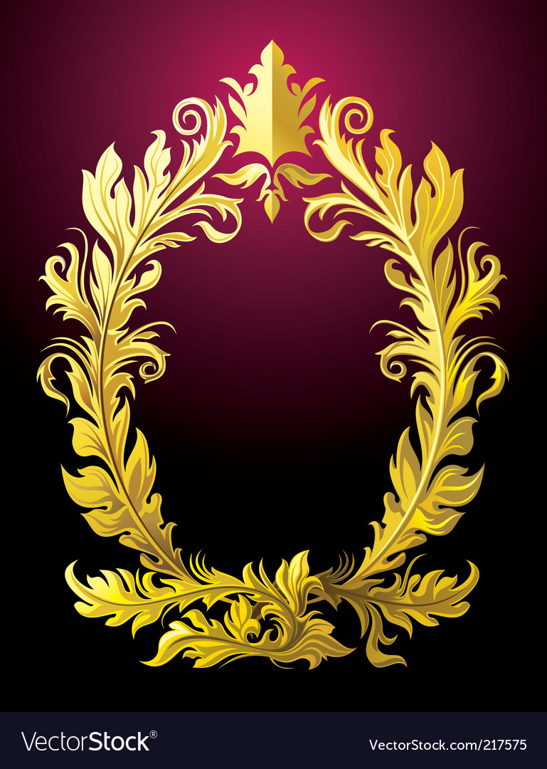 Rococo frame Royalty Free Vector Image - VectorStock