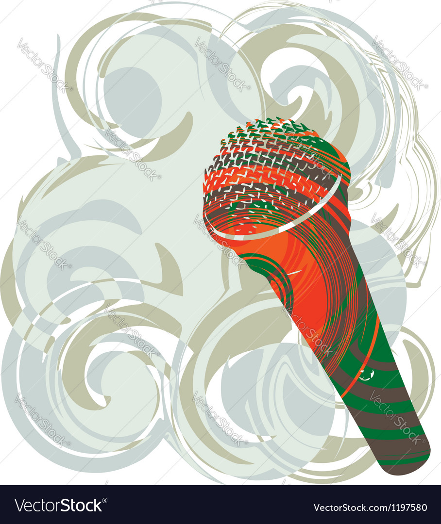 Abstract microphone Royalty Free Vector Image - VectorStock