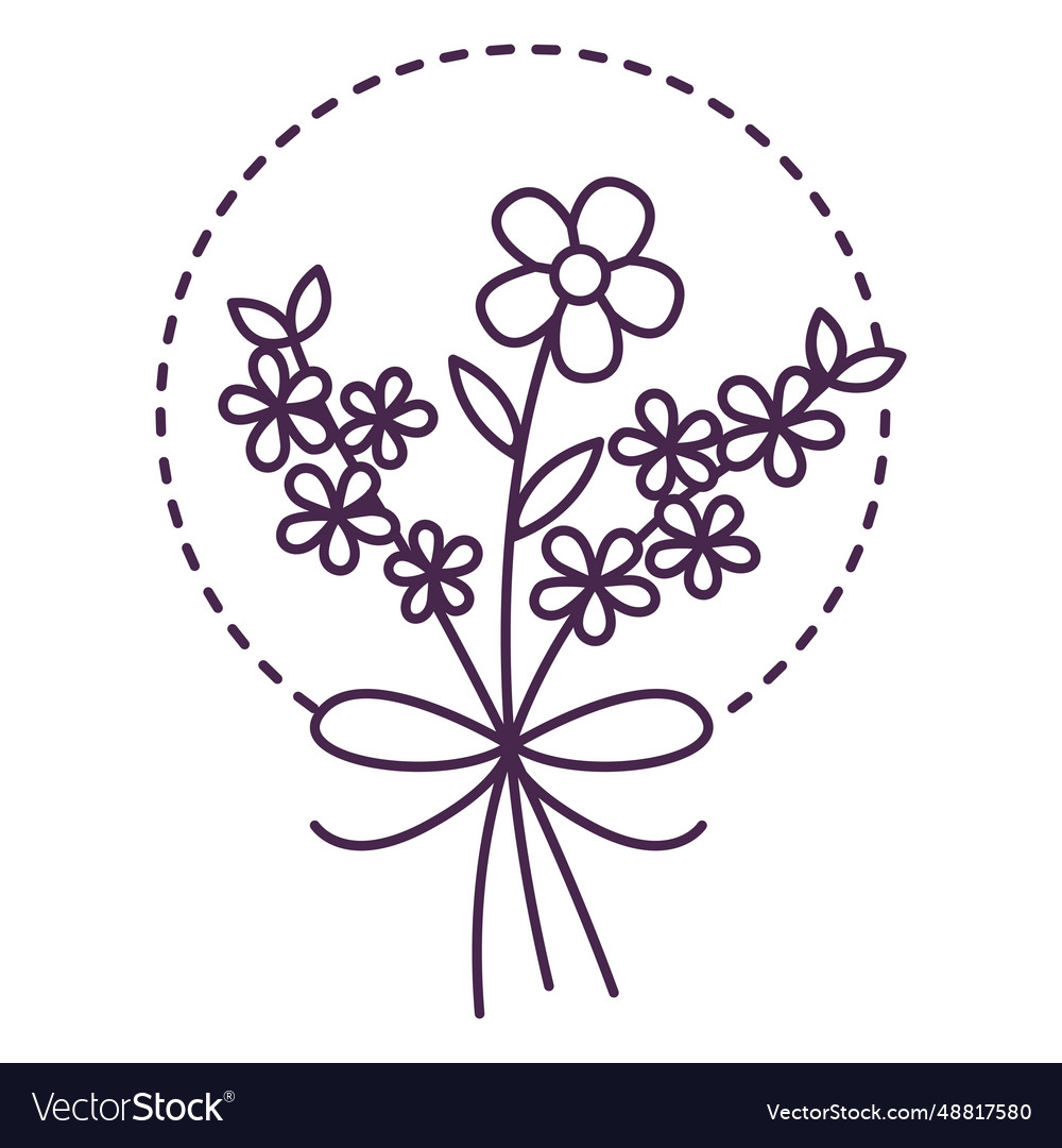 Exquisite floral bouquet stroke design Royalty Free Vector Exquisite floral bouquet stroke design Royalty Free Vector