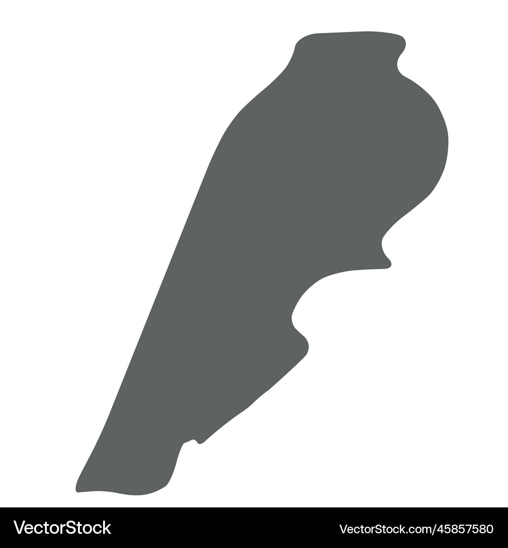 Lebanon - flat country map silhouette Royalty Free Vector