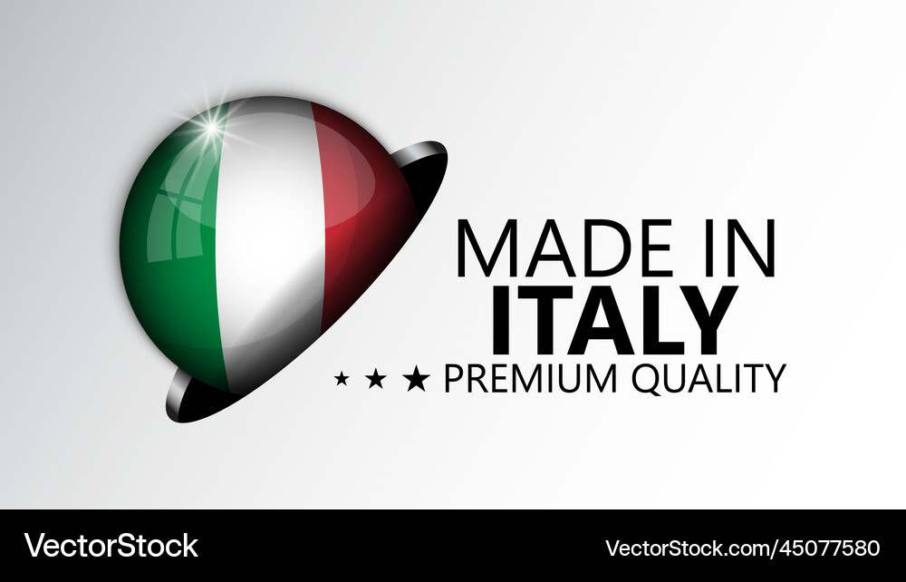 Made in italy graphic and label Royalty Free Vector Image