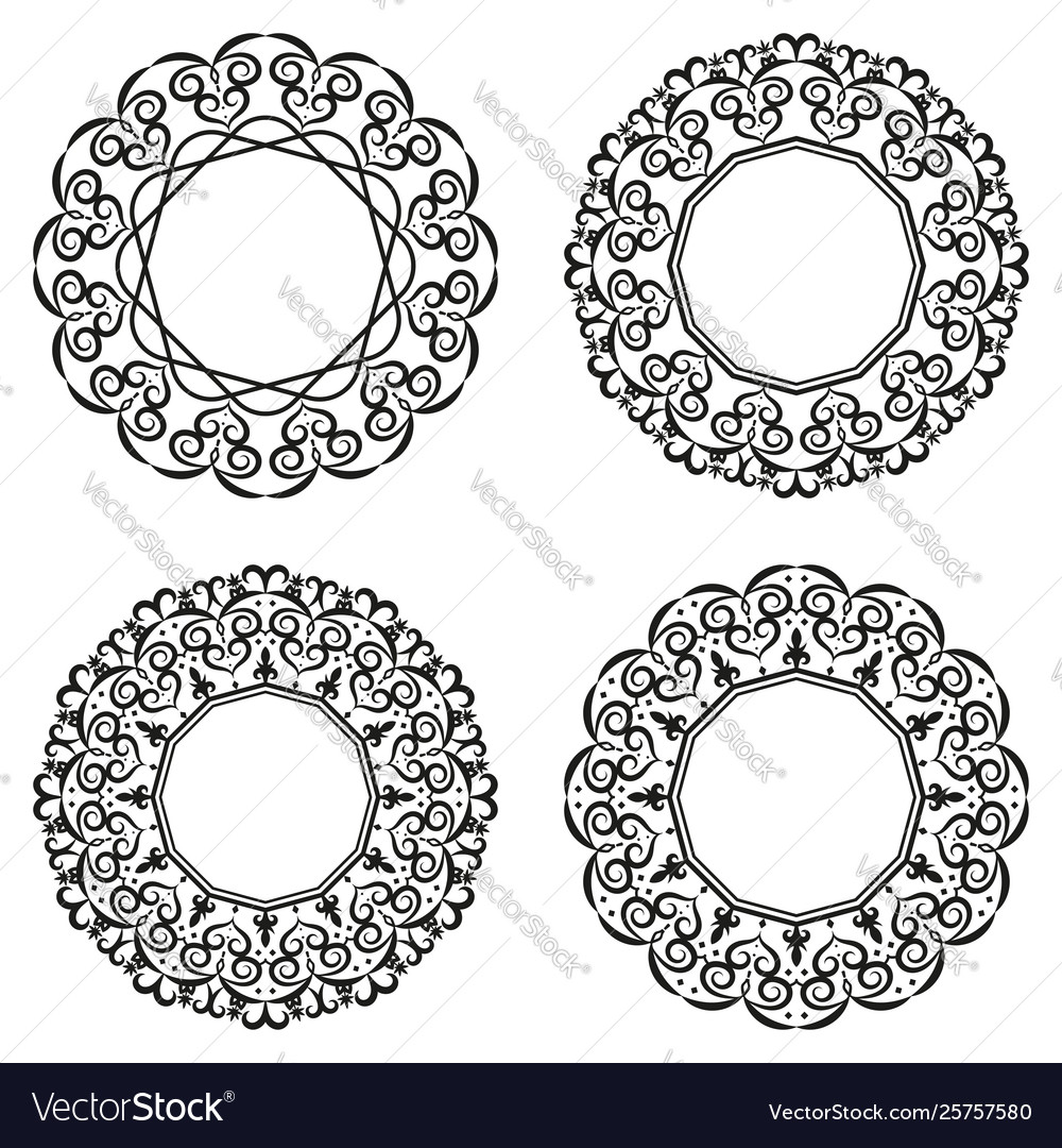 Mandala or patterned frame Royalty Free Vector Image