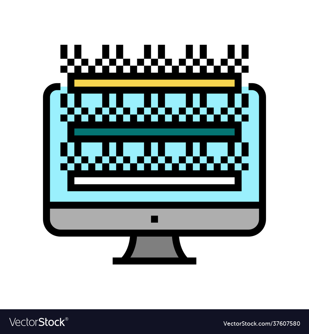 Testing computer screen semiconductor Royalty Free Vector