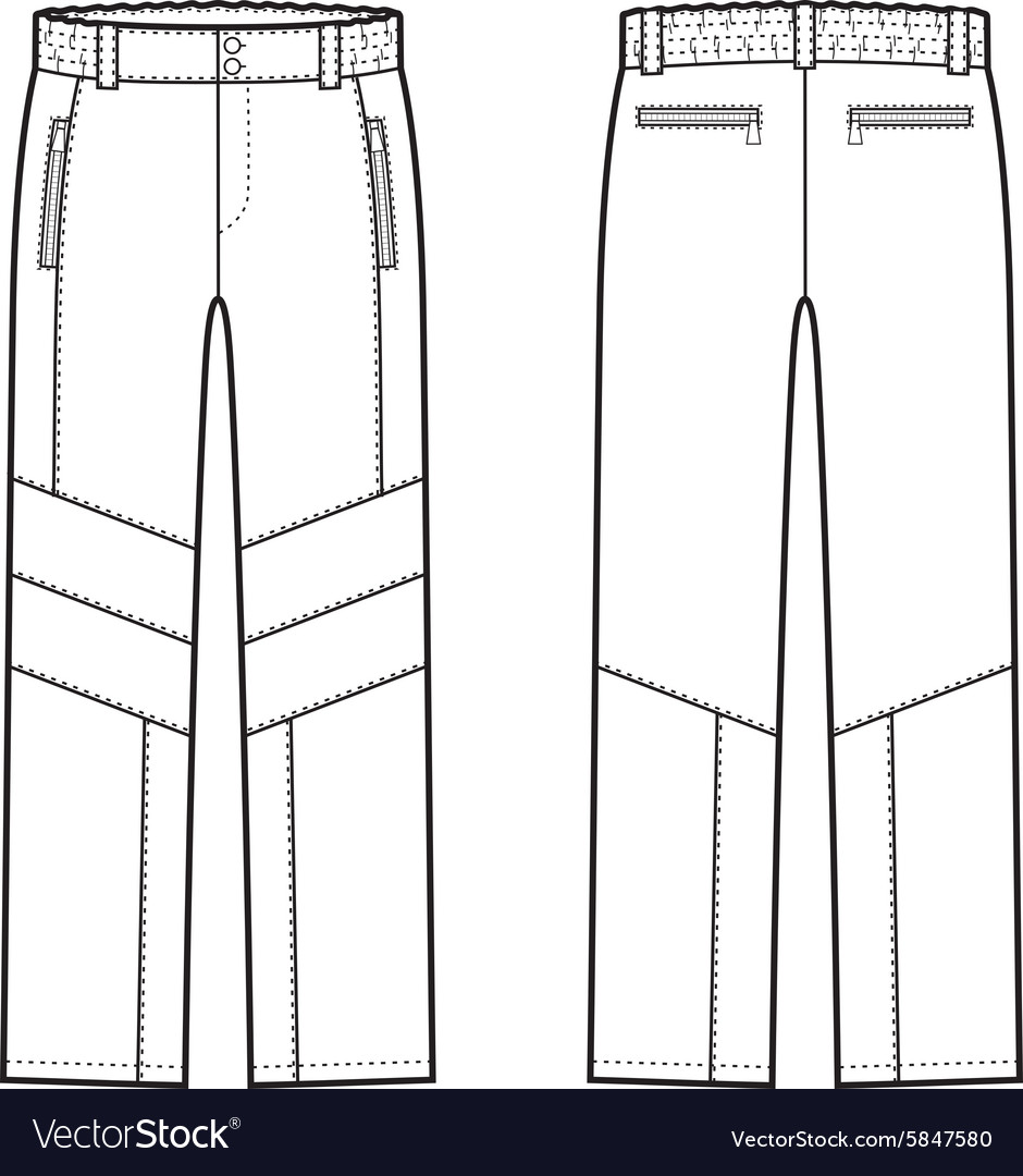 Work pants Royalty Free Vector Image - VectorStock