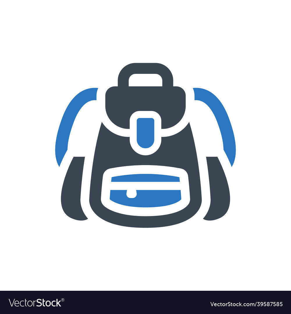 Backpack icon Royalty Free Vector Image - VectorStock