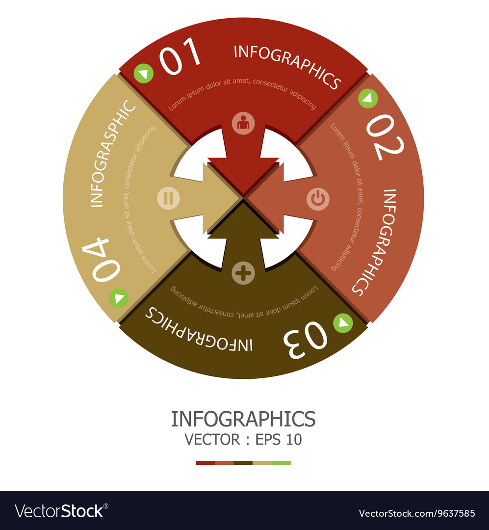 Circle arrow template Royalty Free Vector Image